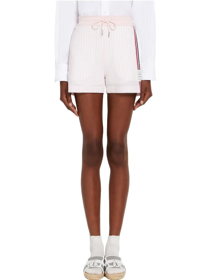 THOM BROWNE Thom Browne RWB Stripe Knitted Cotton Shorts